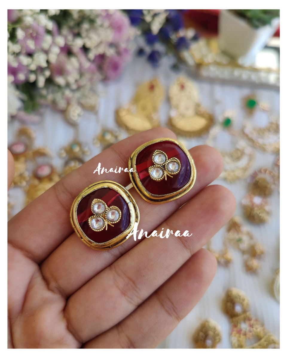 Ruby Polki studs – anairaa