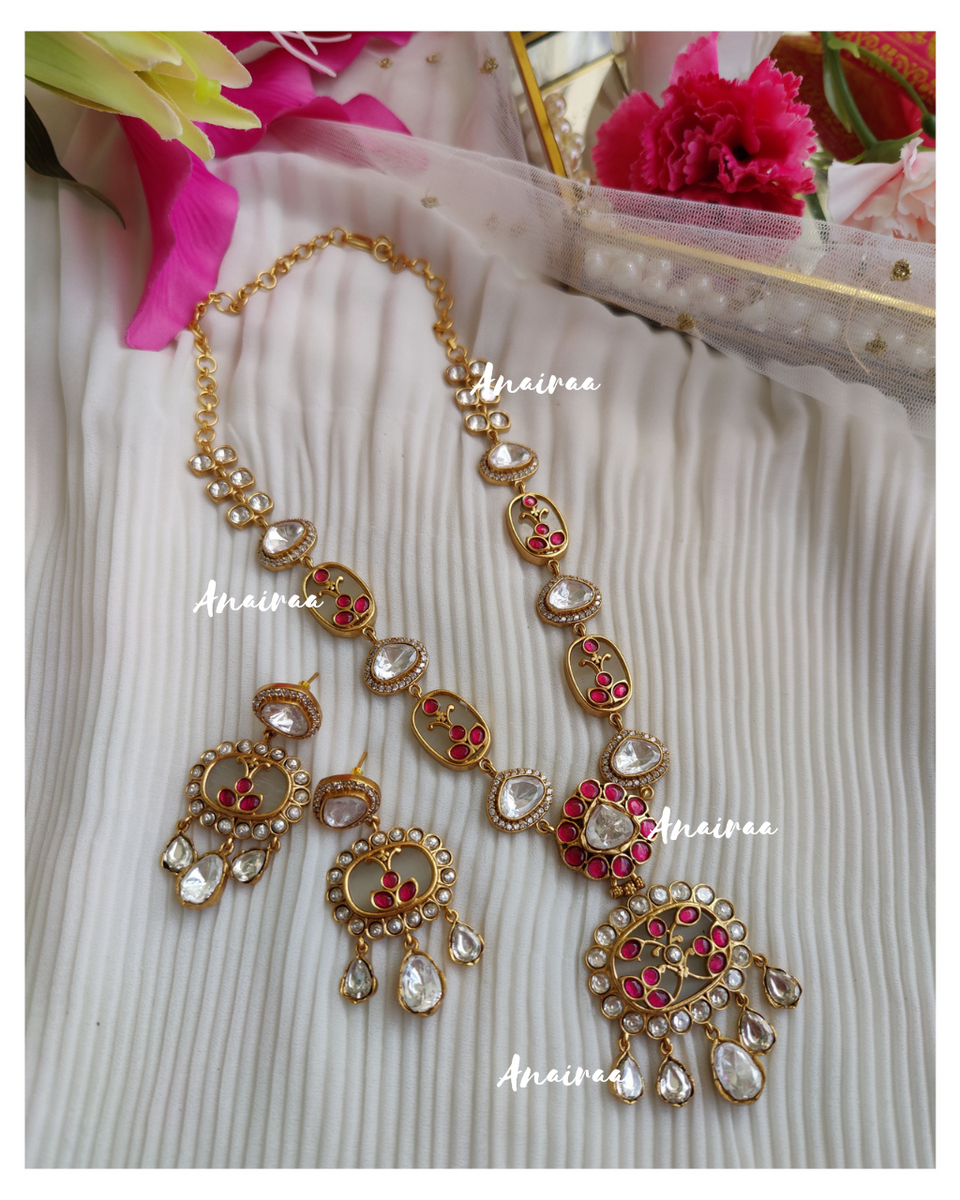 Ruby kadi Kundan set – anairaa