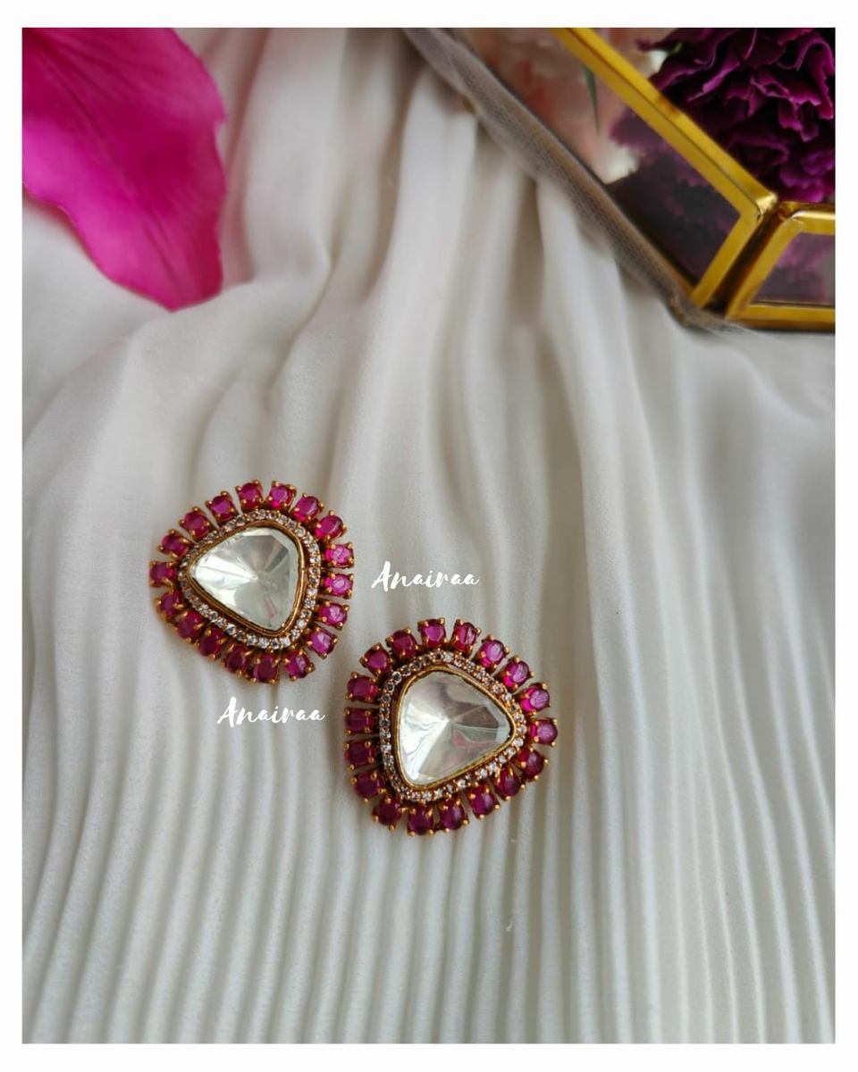 Ruby polki studs – anairaa