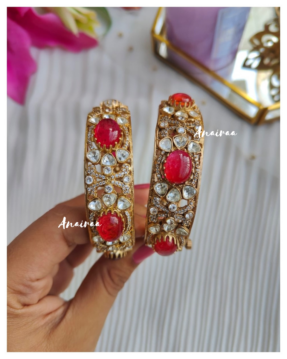 Ruby doublet victorian bangles – anairaa