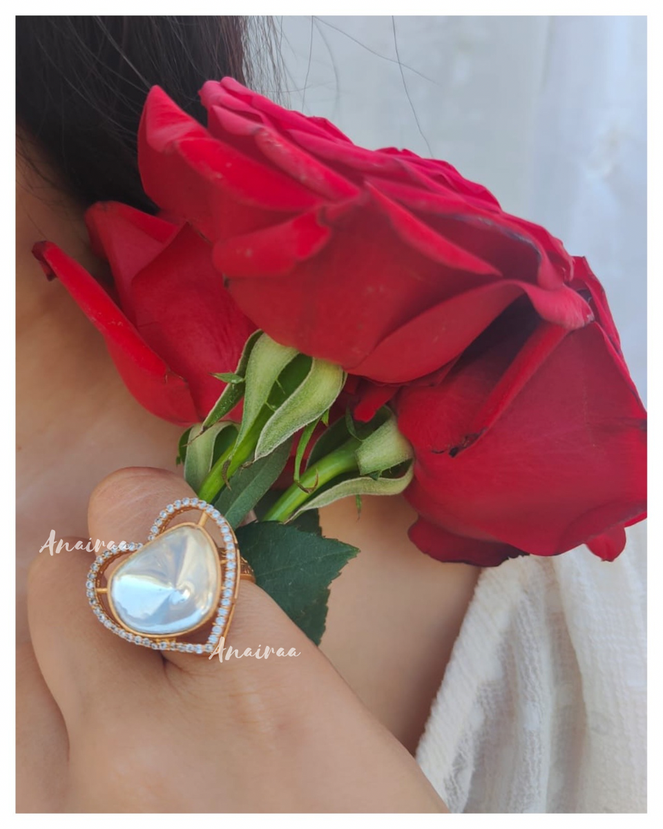 Polki heart shape ring – anairaa