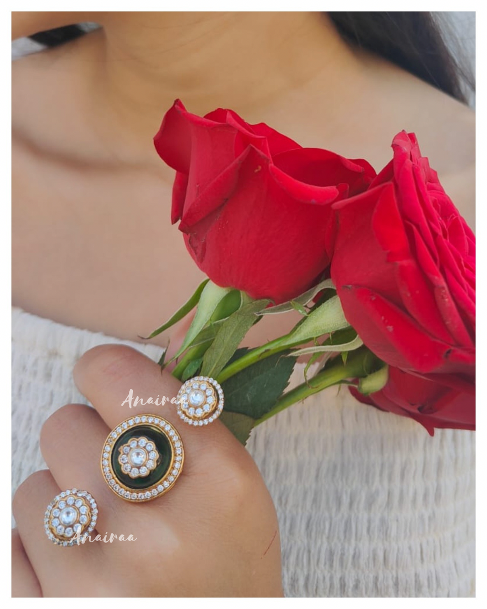 Polki moissanite ring – anairaa