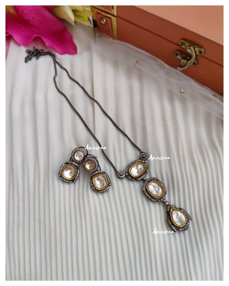 Statement polki pendant set – anairaa