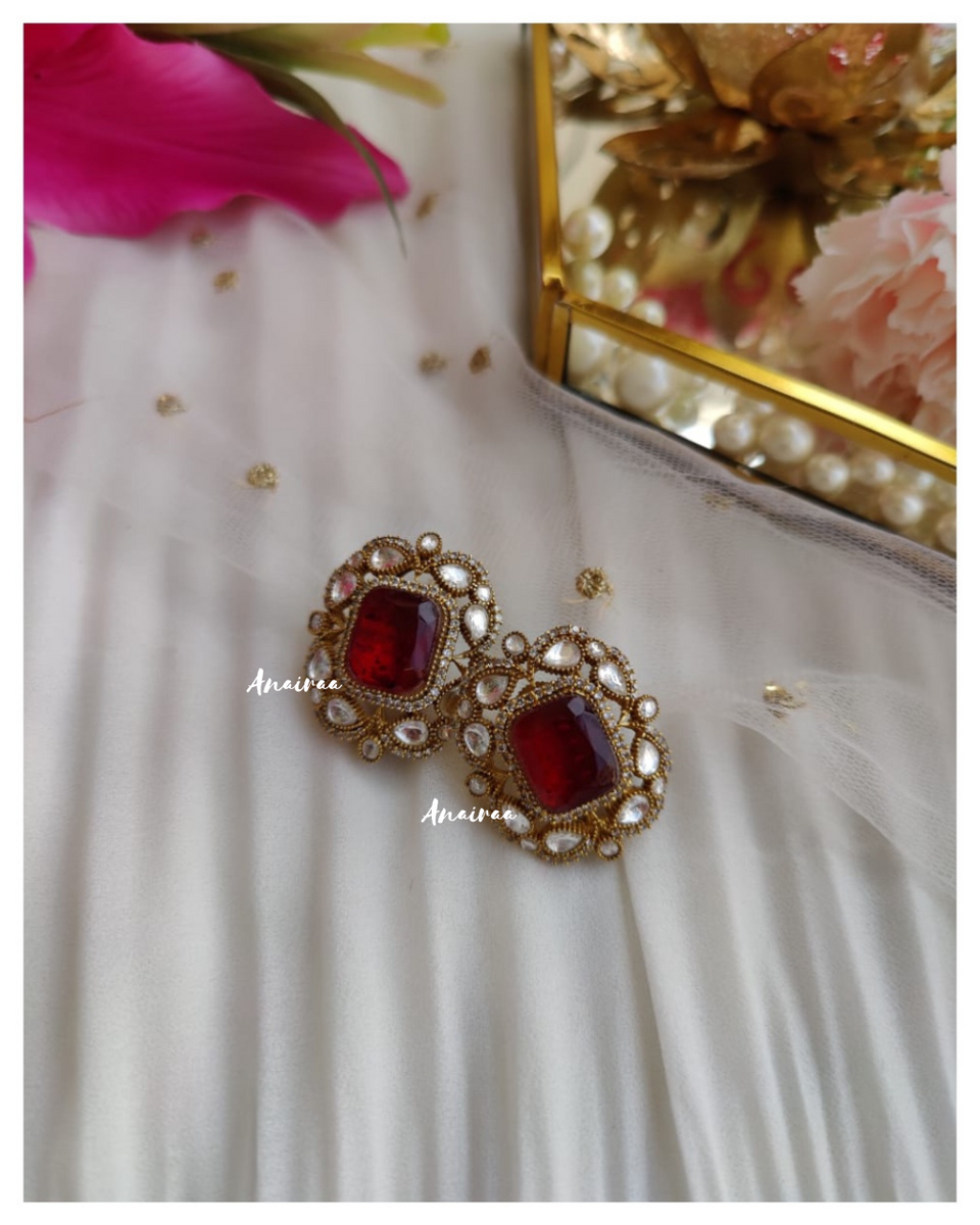 Ruby Polki stud – anairaa