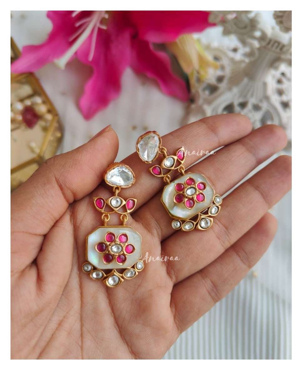 Ivory Polki choker set with ruby highlights – anairaa