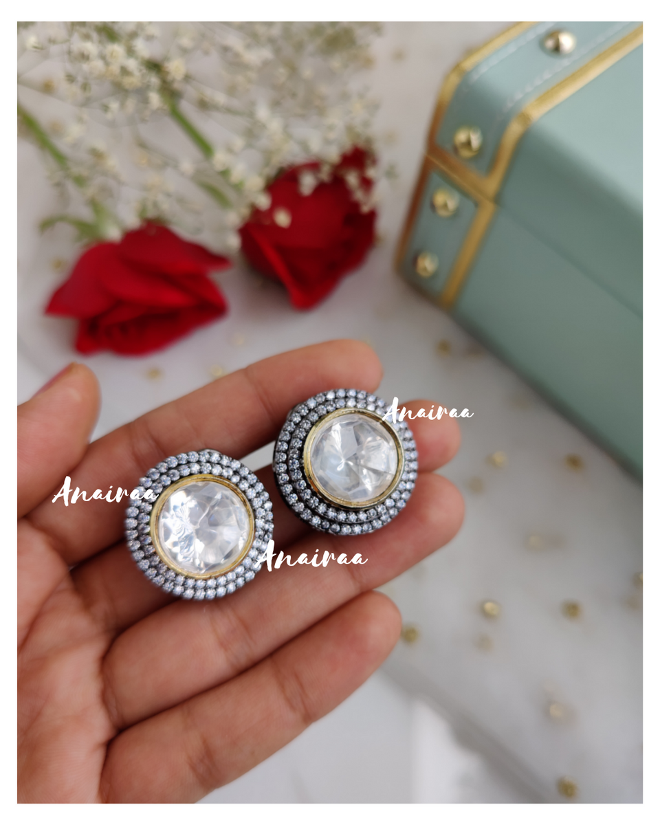 Polki diamond studs – anairaa