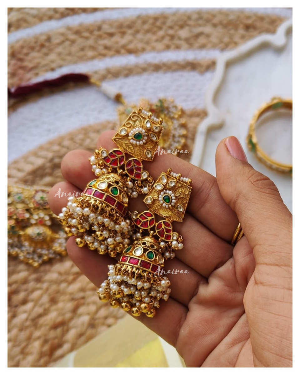 Paachi Kundan antique set – anairaa