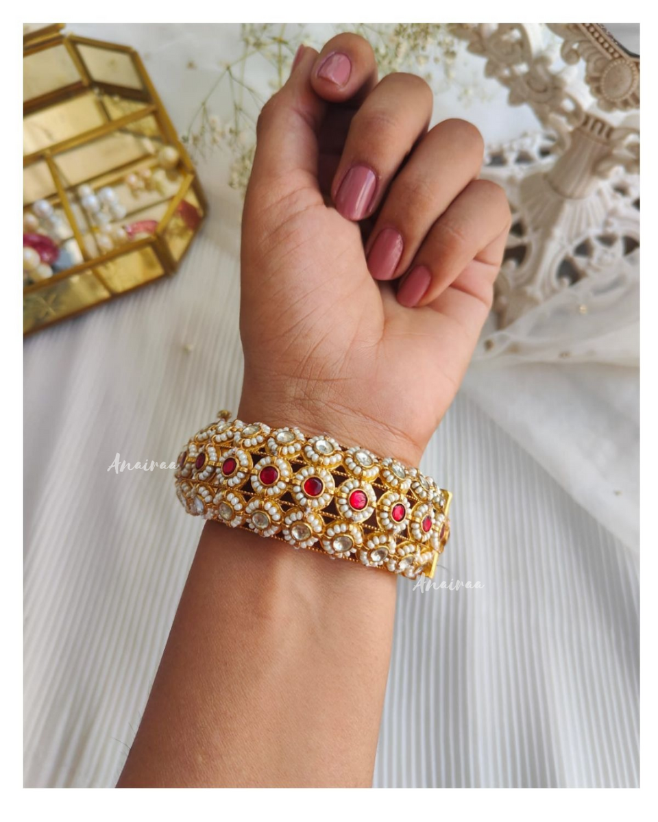 Paachi kundan openable bangle – anairaa